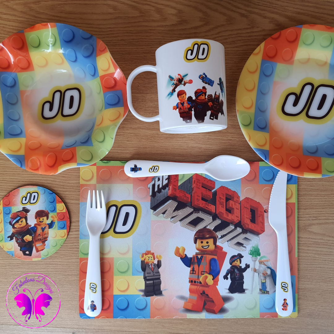 Kiddies lunch set - Lego – Fabulous Designs